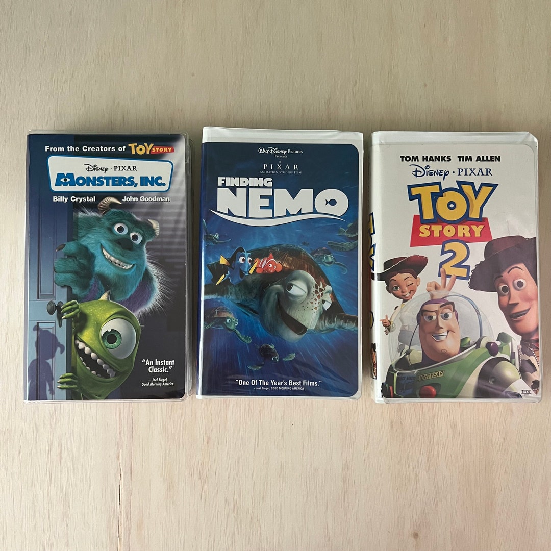 Disney Pixar VHS Classics sold Individually Monster's Inc, Finding Nemo ...