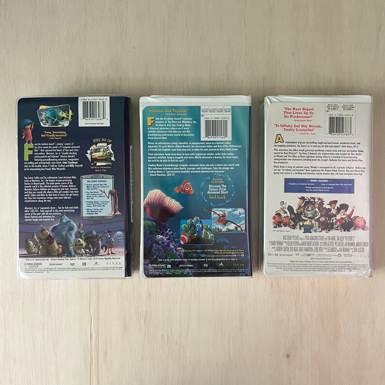Disney Pixar VHS Classics sold Individually Monster's - Etsy Australia