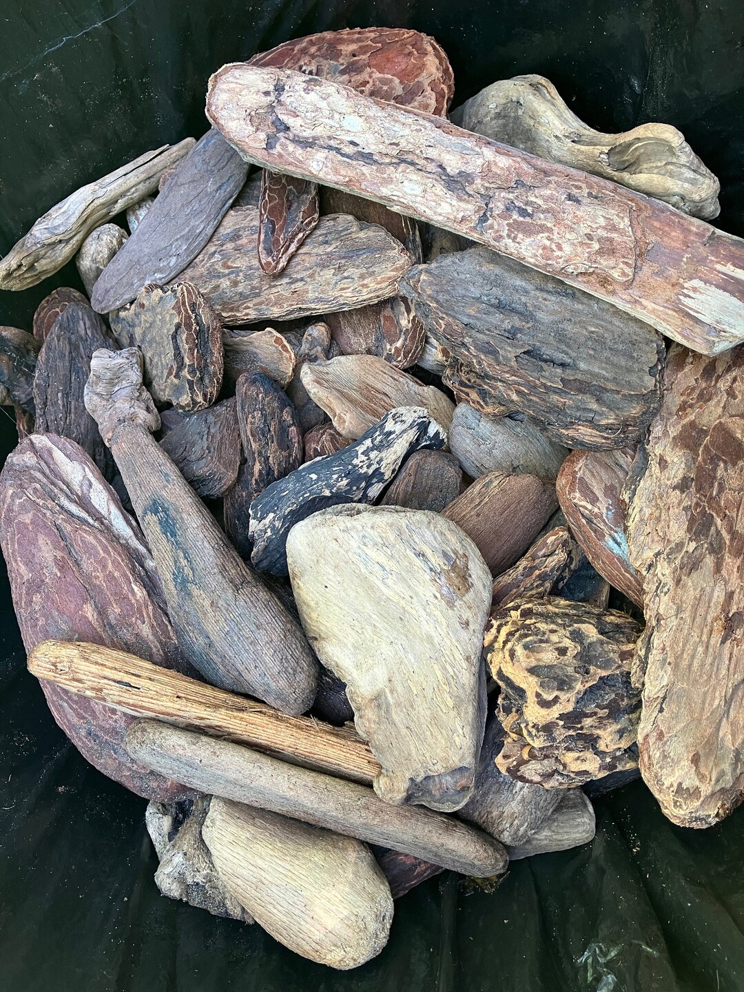 Surf-polished Redwood Bark Nuggets Ocean-sculpted Jewels From - Etsy