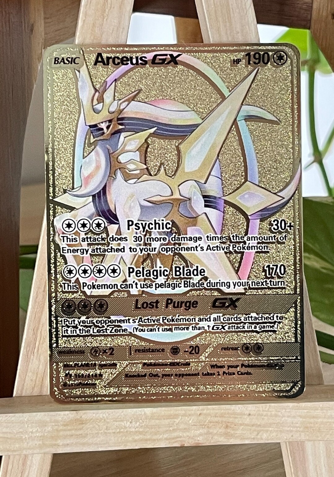 ARCEUS GX 190HP Gold Metal Pokémon Card - Etsy