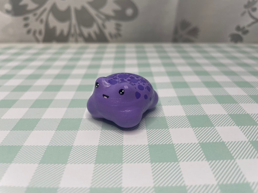 Frog Figure Desk Buddy 3D Sculpted Printed Resin Figure Hand Painted ...
