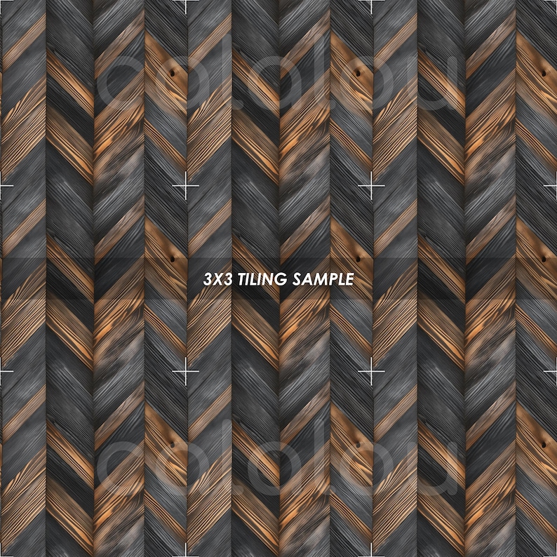 Shou Sugi Ban Chevron Pattern Wood Planks, 2 Pack, Digital Texture ...