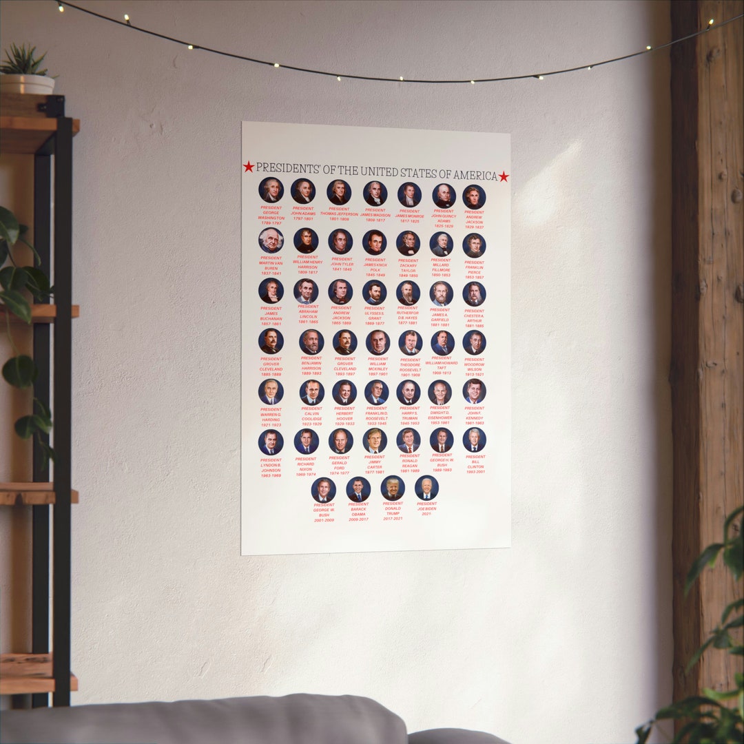 Matte Vertical President Posters - Etsy