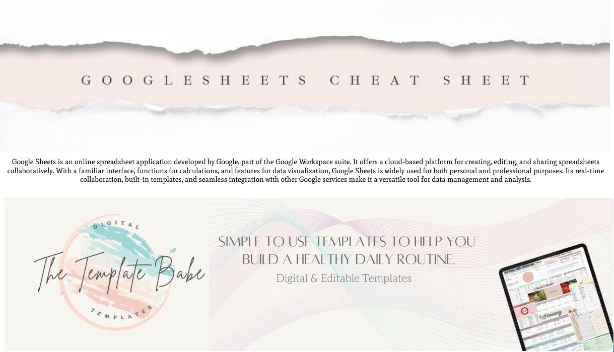 Google Sheets Cheat Sheet: Unlock the Power of Spreadsheets With Ease ...