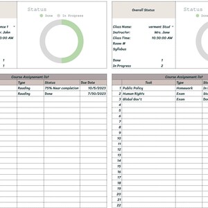 Digital School Planner for Googlesheets | Academic Planner for Students ...