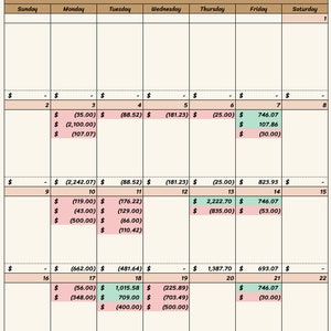 Digital Monthly Budget Template With Savings Tracker and Calendar ...