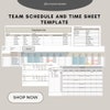 Employee Team Time Sheet, Employee Work Schedule, Staff Planner ...