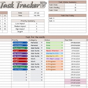 Monthly Task Planner To-do List for Googlesheets (INSTANT DOWNLOAD) - Etsy