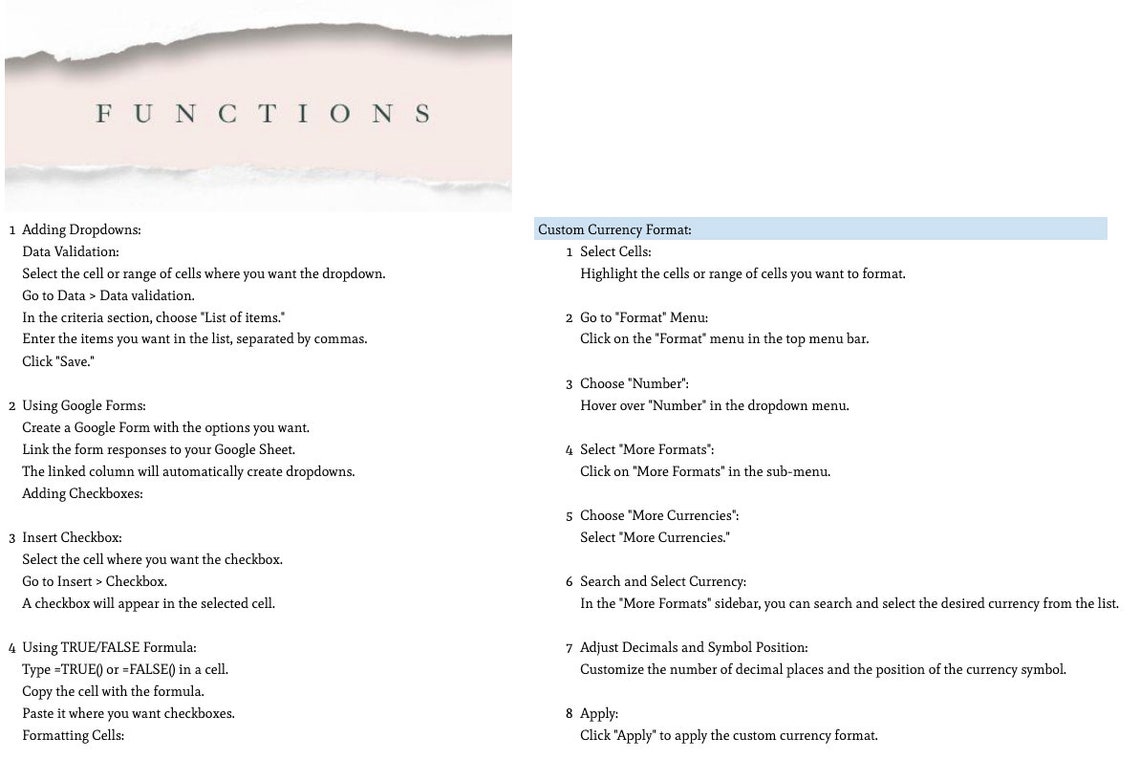 Google Sheets Cheat Sheet: Unlock the Power of Spreadsheets With Ease ...