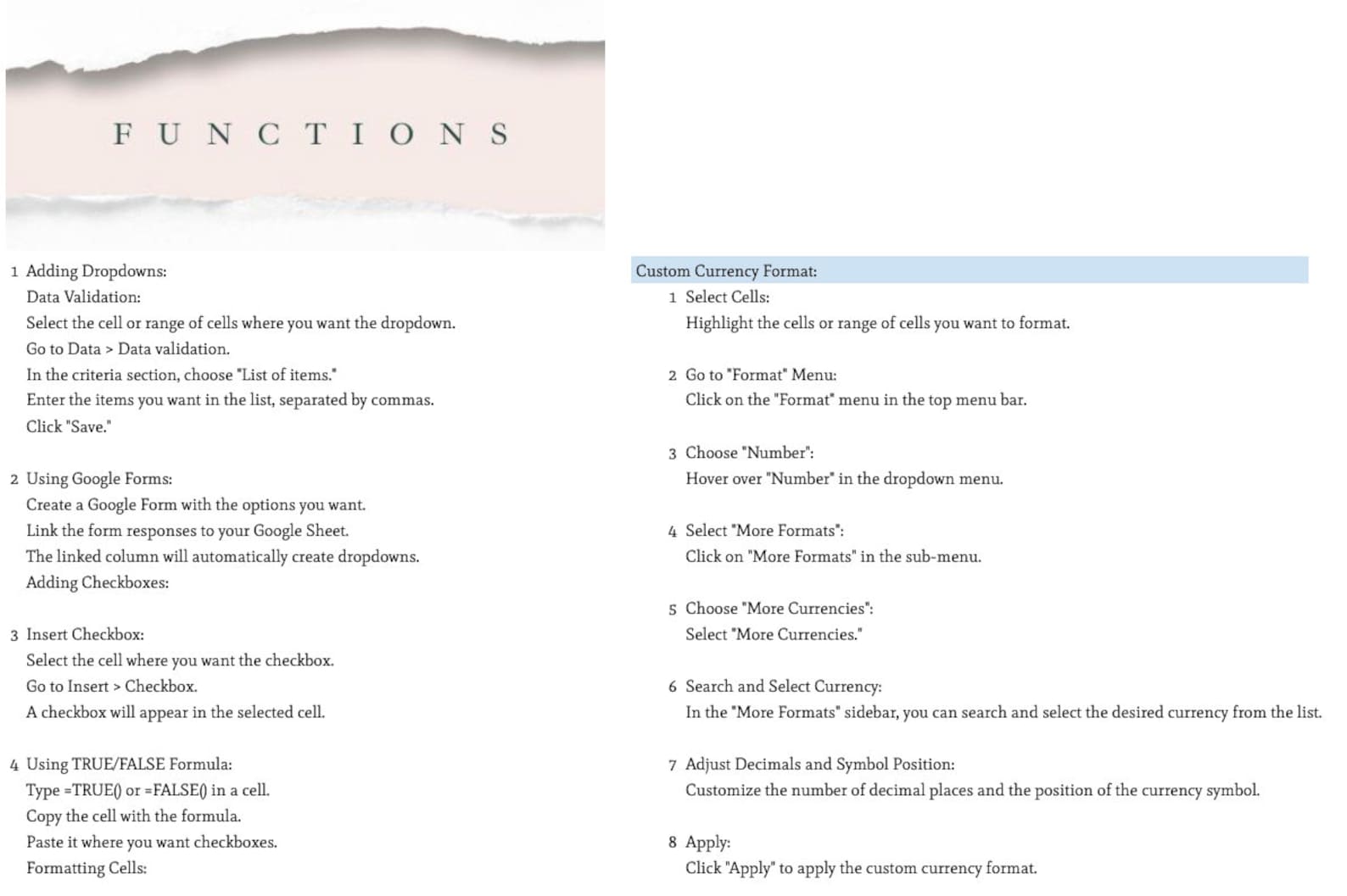 Google Sheets Cheat Sheet: Unlock the Power of Spreadsheets With Ease ...