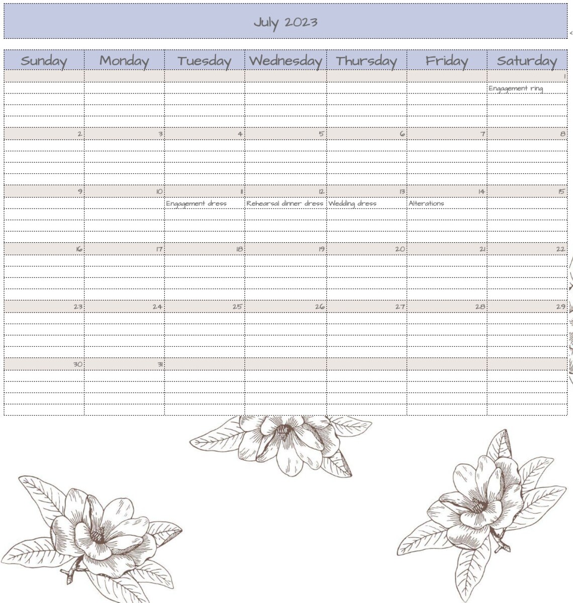 Digital Wedding Planner, Wedding Calendar, Countdown, Wedding Budget ...