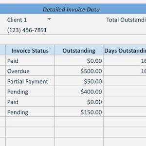 Invoice Tracker Spreadsheet Template | Dashboard, Invoice Tracker ...