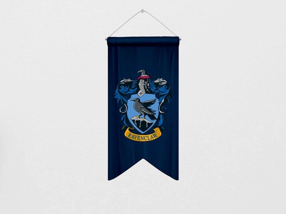 Hogwarts Houses Flags Harry Potter Houses Wall Art Gryffindor ...