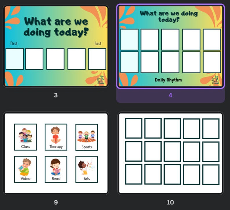 Editable Kids Daily Routine Cards Daily Visual Schedule Daily Rhythm ...