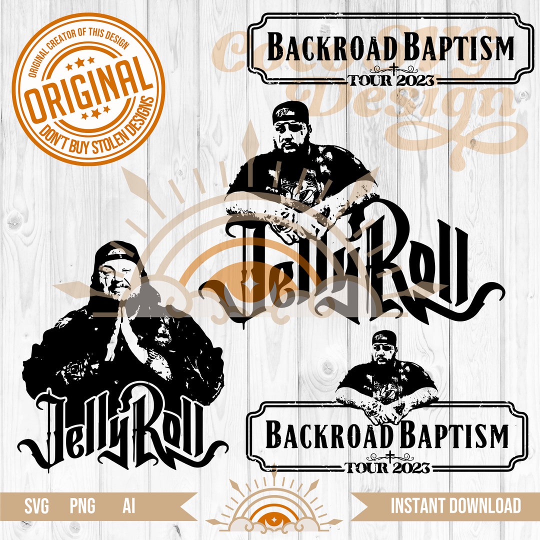 Jelly Roll Shirt Sublimation SVG Backroad Baptism Country - Etsy Australia