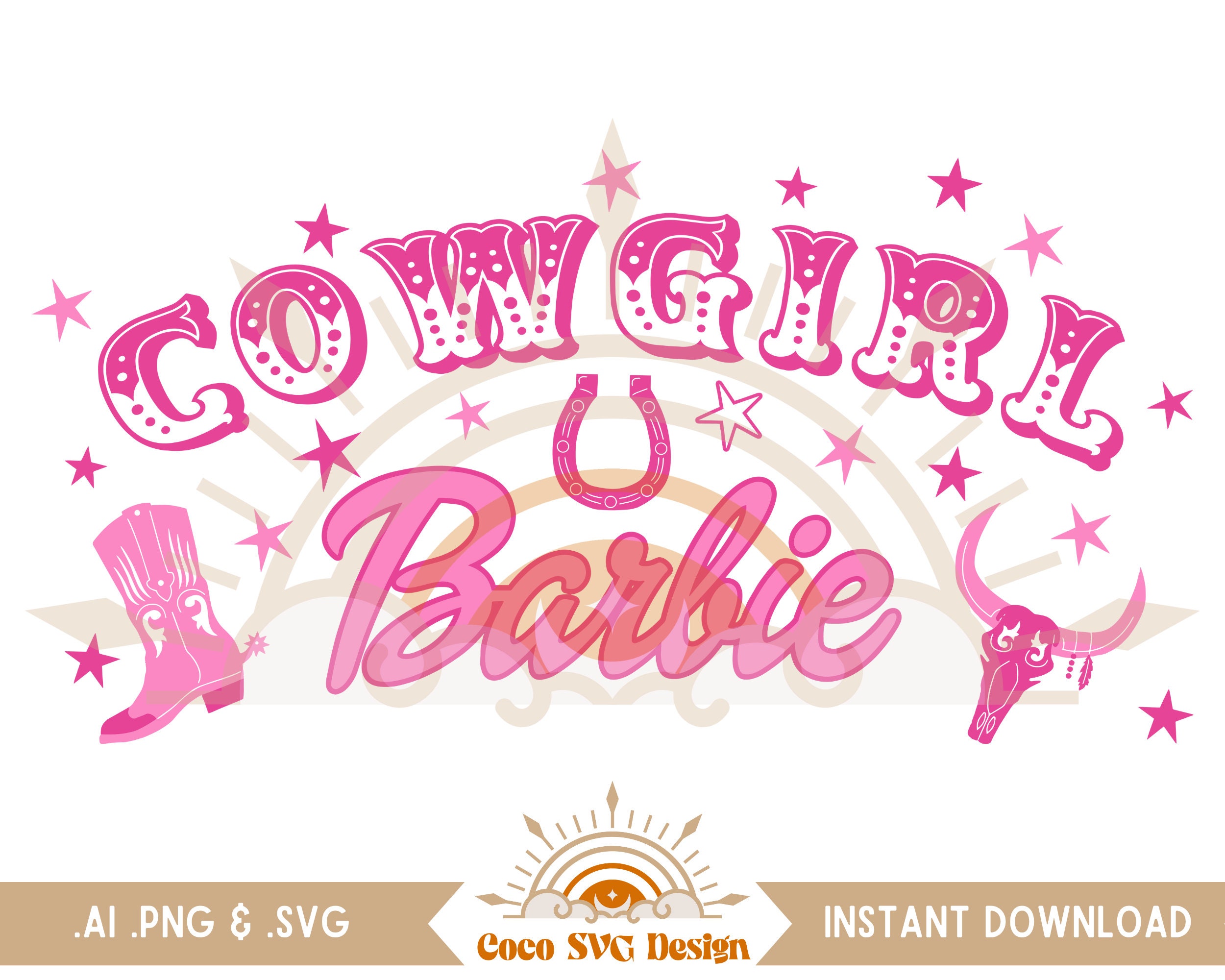 Cowgirl Barbie Cow Girl Barbie PNG SVG Mädchen Western - Etsy Österreich