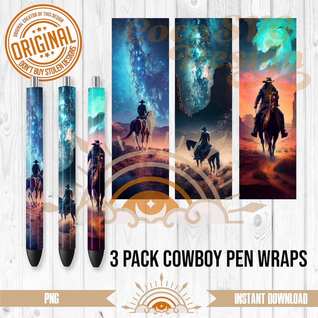3 Pack Cowboys Milky Way PEN Wrap 1.5'' X - Etsy
