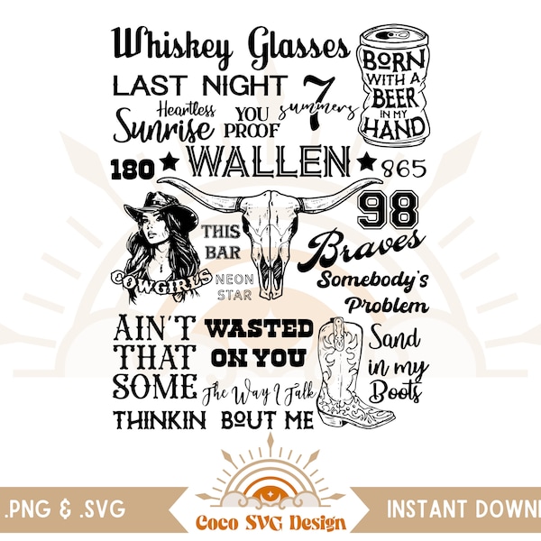 Country Song Svg - Etsy