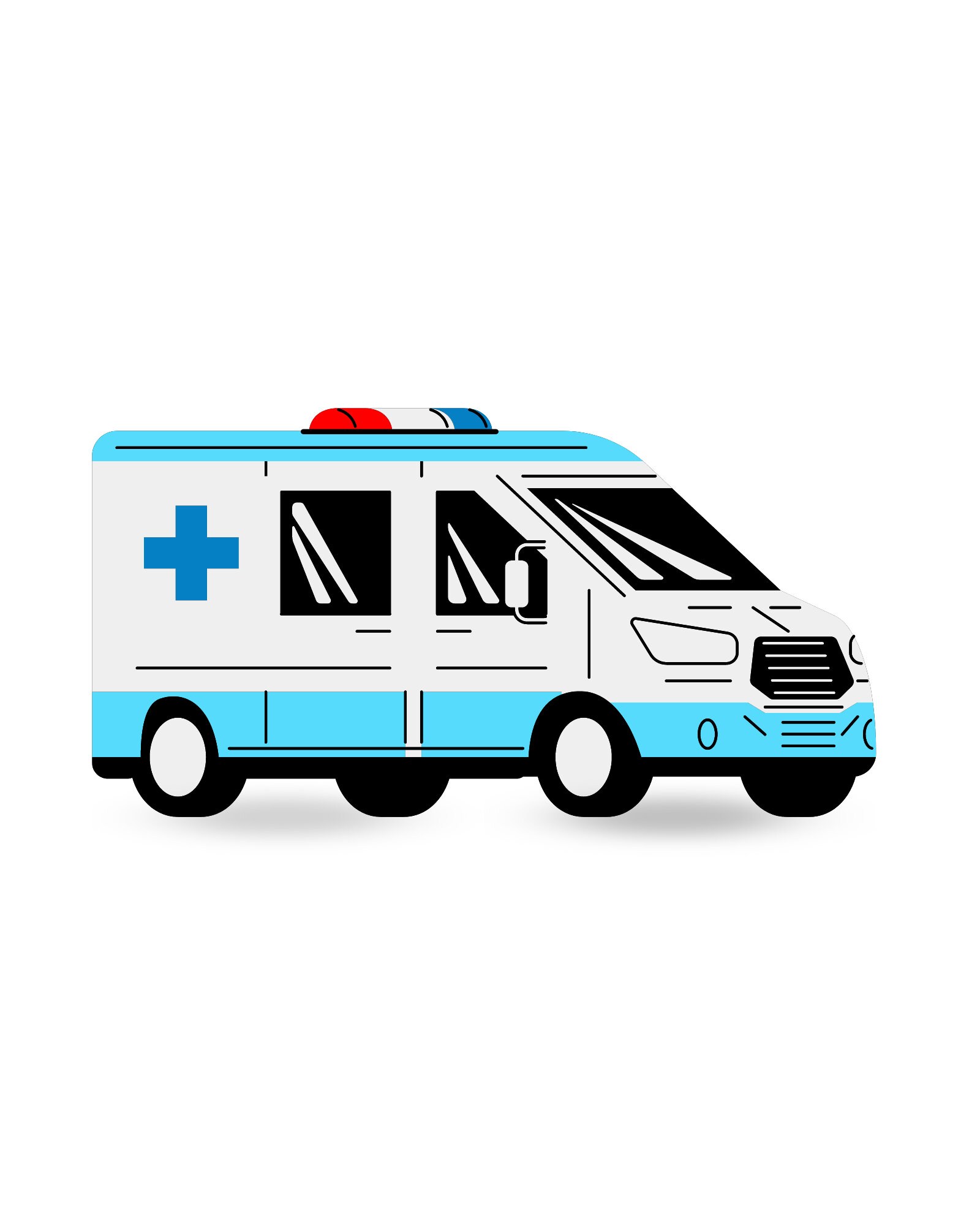 DIGITAL Set of 4 Printable Emergency Vehicles Wall Art, Ambulance ...