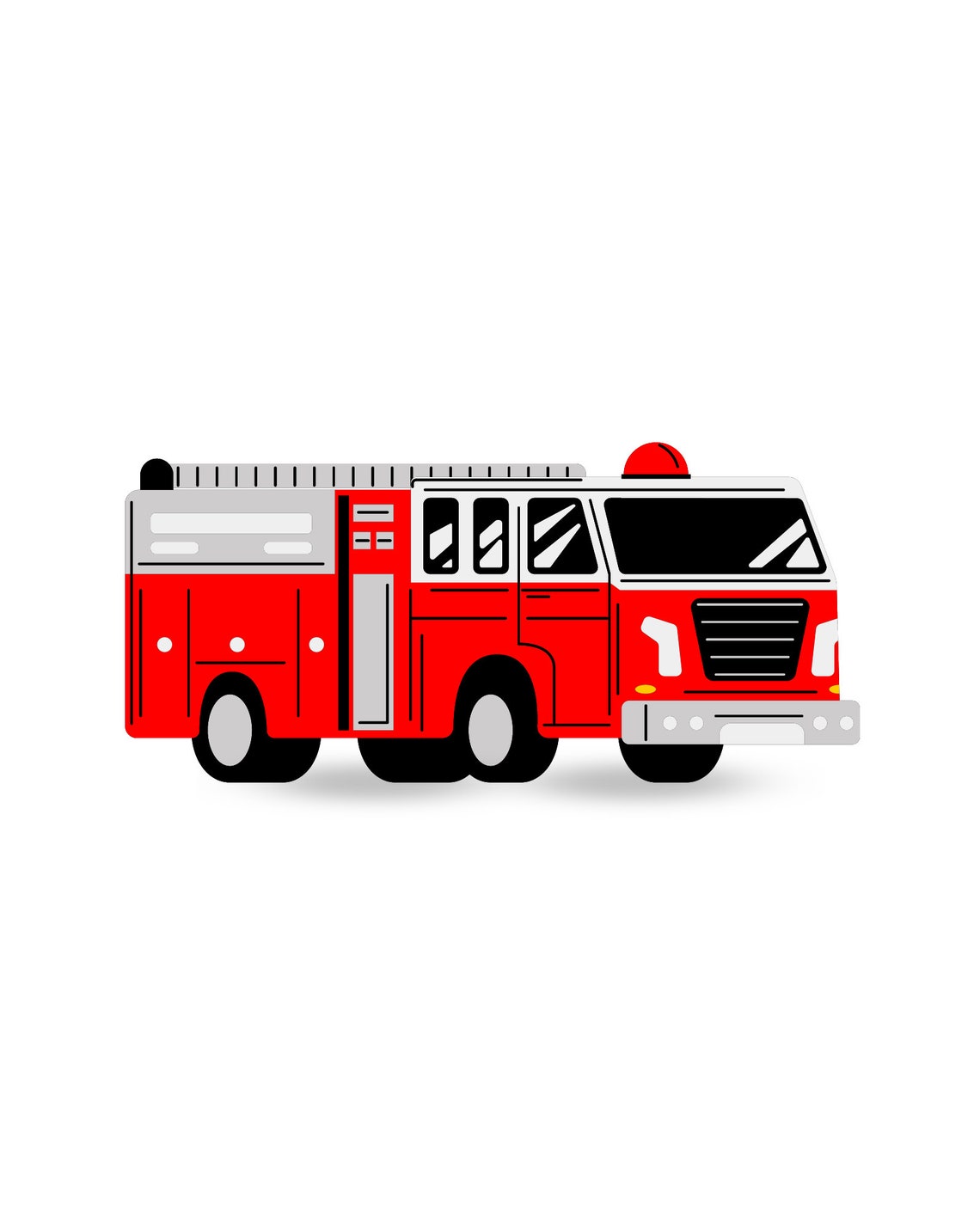 DIGITAL Set of 4 Printable Emergency Vehicles Wall Art, Ambulance ...