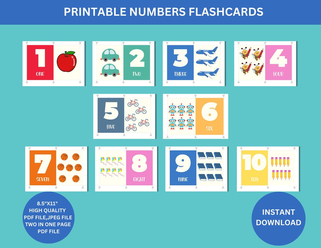 Printable Numbers Flashcards 1 10 Numbers With Pictures Etsy printable-numbers-flashcards-1-10-numbers-with-pictures-etsy
