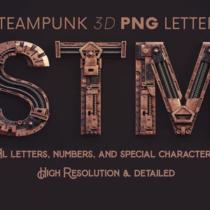 Steampunk Font | Letters | Numbers | Special Characters | Junk Journal ...