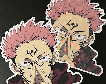Sukuna Jujutsu Kaisen Peeker Sticker - Etsy