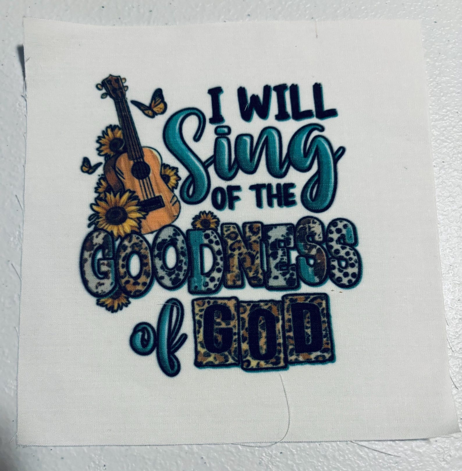 Goodness of God Fabric Panel Square 4,5,6, 8, 10, 12, 14, Inch Fabric ...