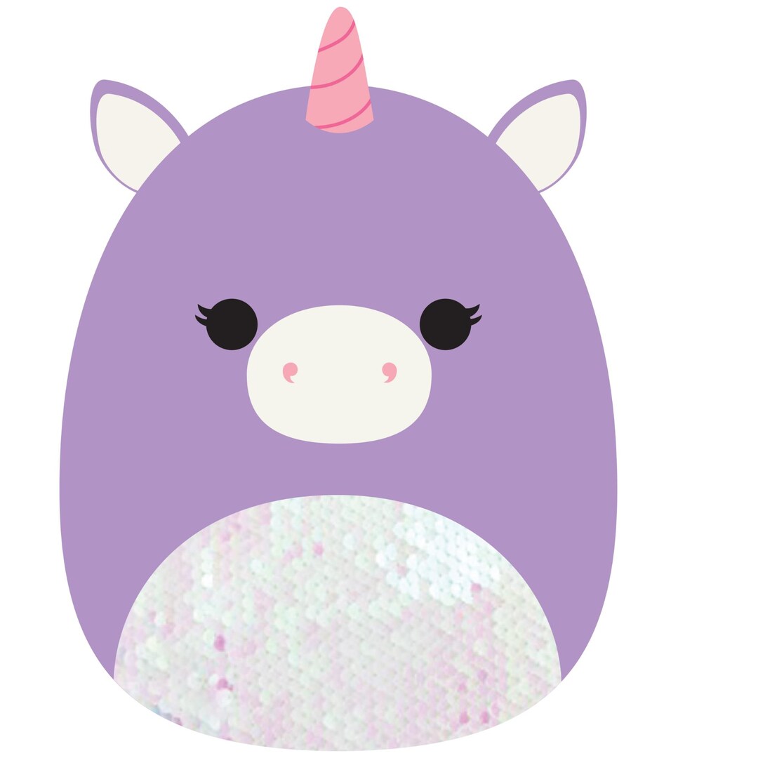 Purple Squish Mallow Unicorn -fabric Panel Square ~4"x4",5x5, 6x6,8x8 ...