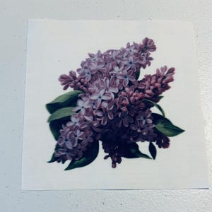 Lilac Flower-fabric Panel Square ~4,5, 6, 8, 10, 12, 14 Inch for Sewing ...