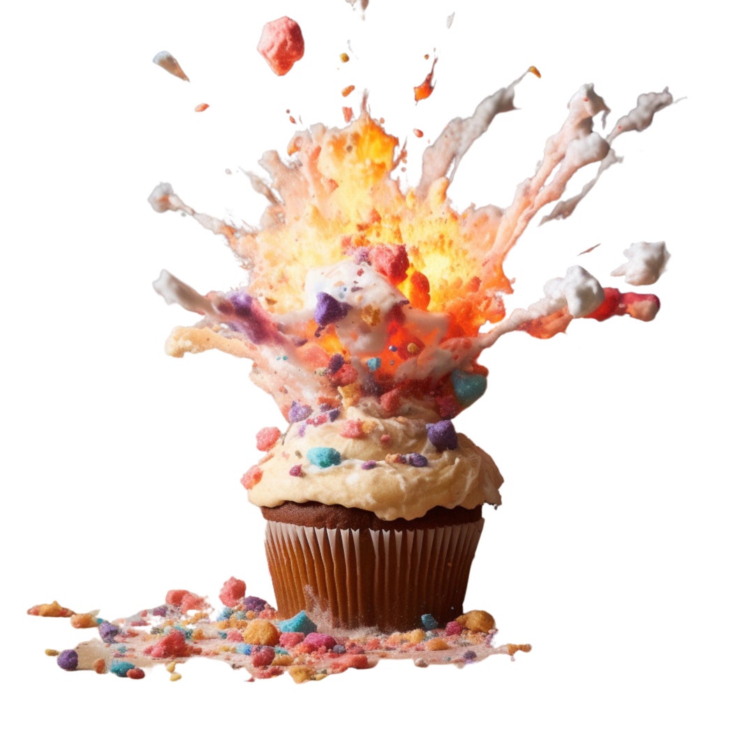 Exploding Cupcake Fabric Panel ~ 4,5,6, 8, 10, 12, 14 Inch Fabric Panel ...