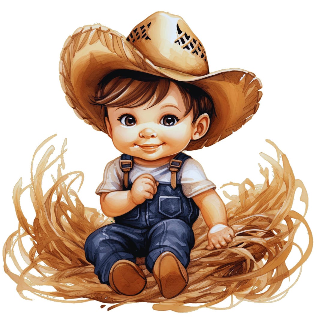 Little Boy Hay- Fabric Panel Square ~4"x4",5x5, 6x6, 8x8, 10x10, 12x12 ...