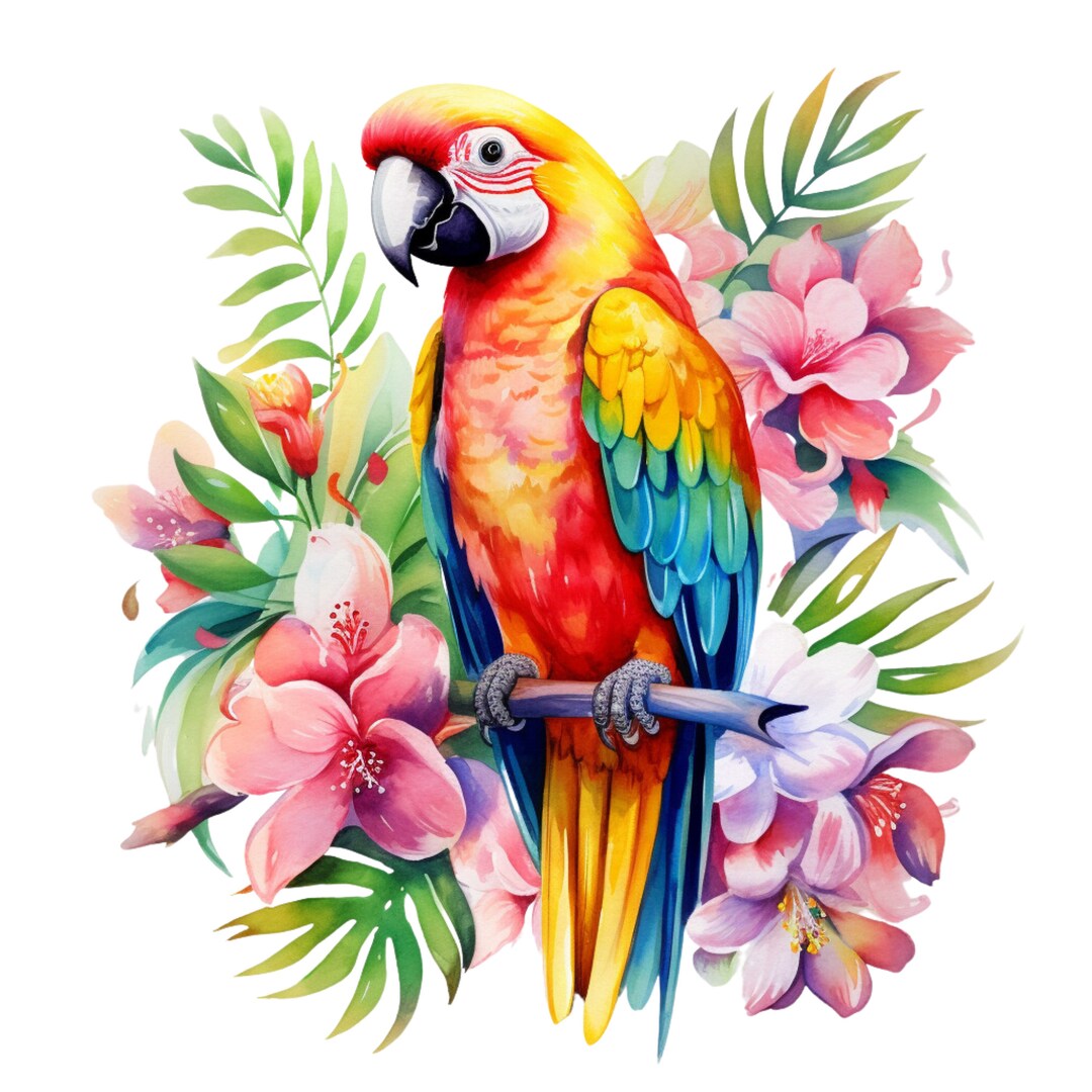Parrot Fabric Panel Square: Sewing & Quilting (4-14 Inch) - Etsy