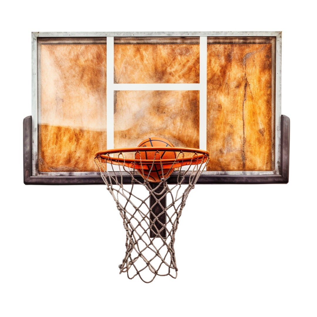 Basketball Hoop and Ball -fabric Panel Square ~ 4,5,6, 8, 10, 12, 14 ...