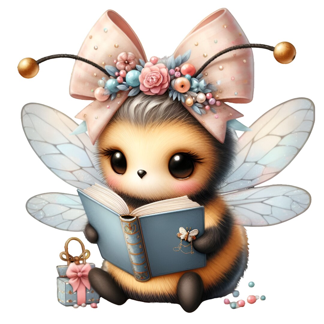 Bee Reading - Fabric Panel ~4, 5, 6, 8, 10, 12, 14 Inch for Sewing ...