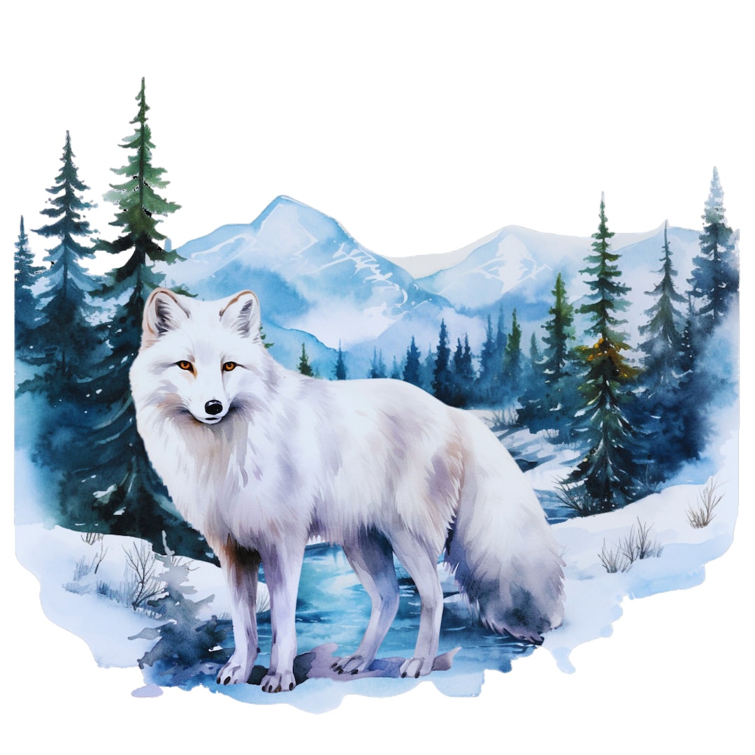 White Fox - Fabric Panel Square ~4,5, 6, 8, 10, 12, 14 Inch Fabric ...