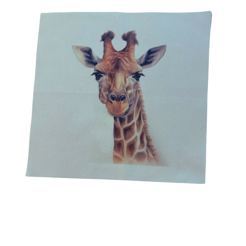 A Giraffe -fabric Panel Square ~4"x4",5x5, 6x6, 8x8, 10x10, 12x12 ...