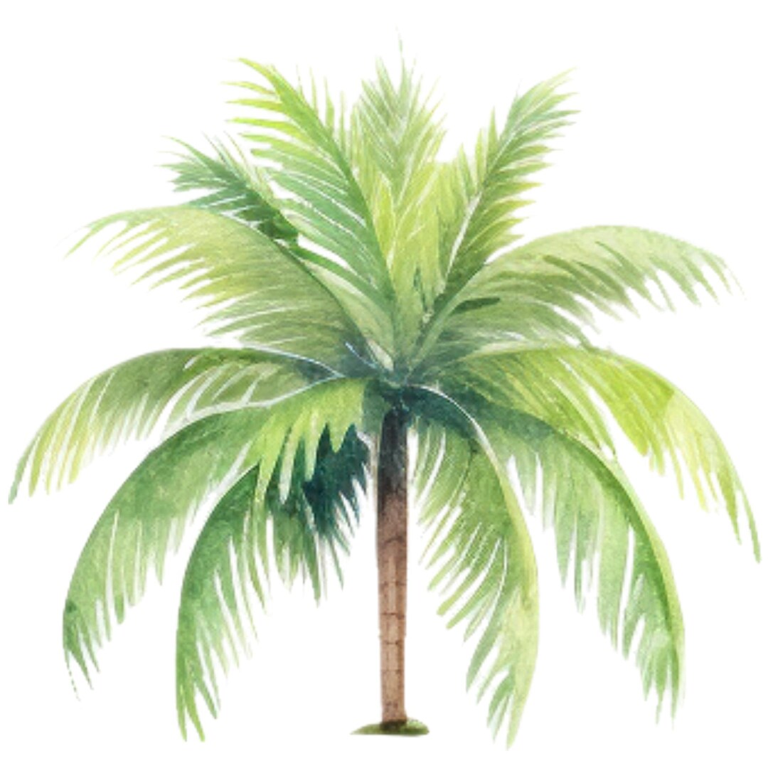 Palm Tree -fabric Panel Square ~ 4,5,6, 8, 10, 12, 14 Inch Fabric Panel ...