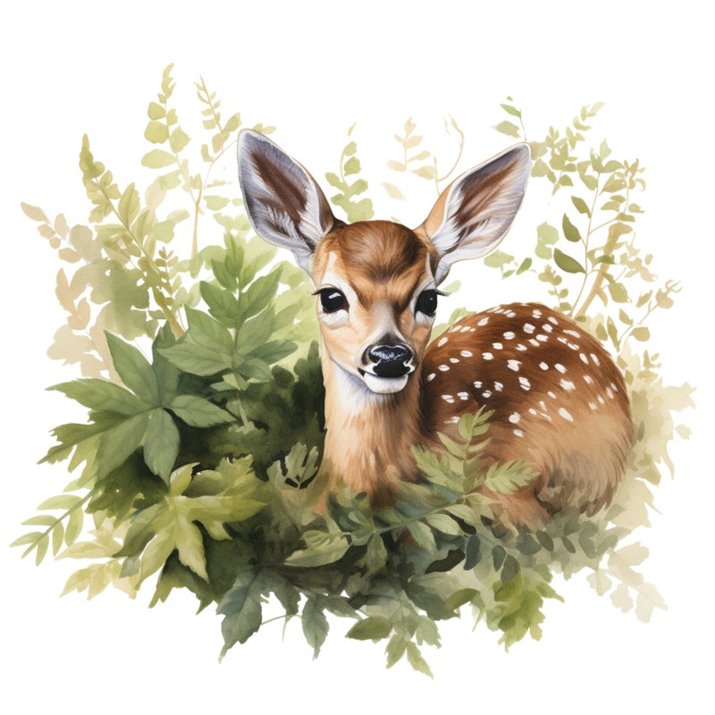 Fawn Print Fabric - Etsy