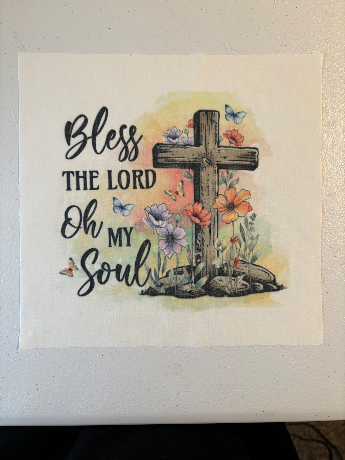 Bless the Lord - Fabric Panel Square ~ 4,5,6, 8, 10, 12, 14 Inch for ...