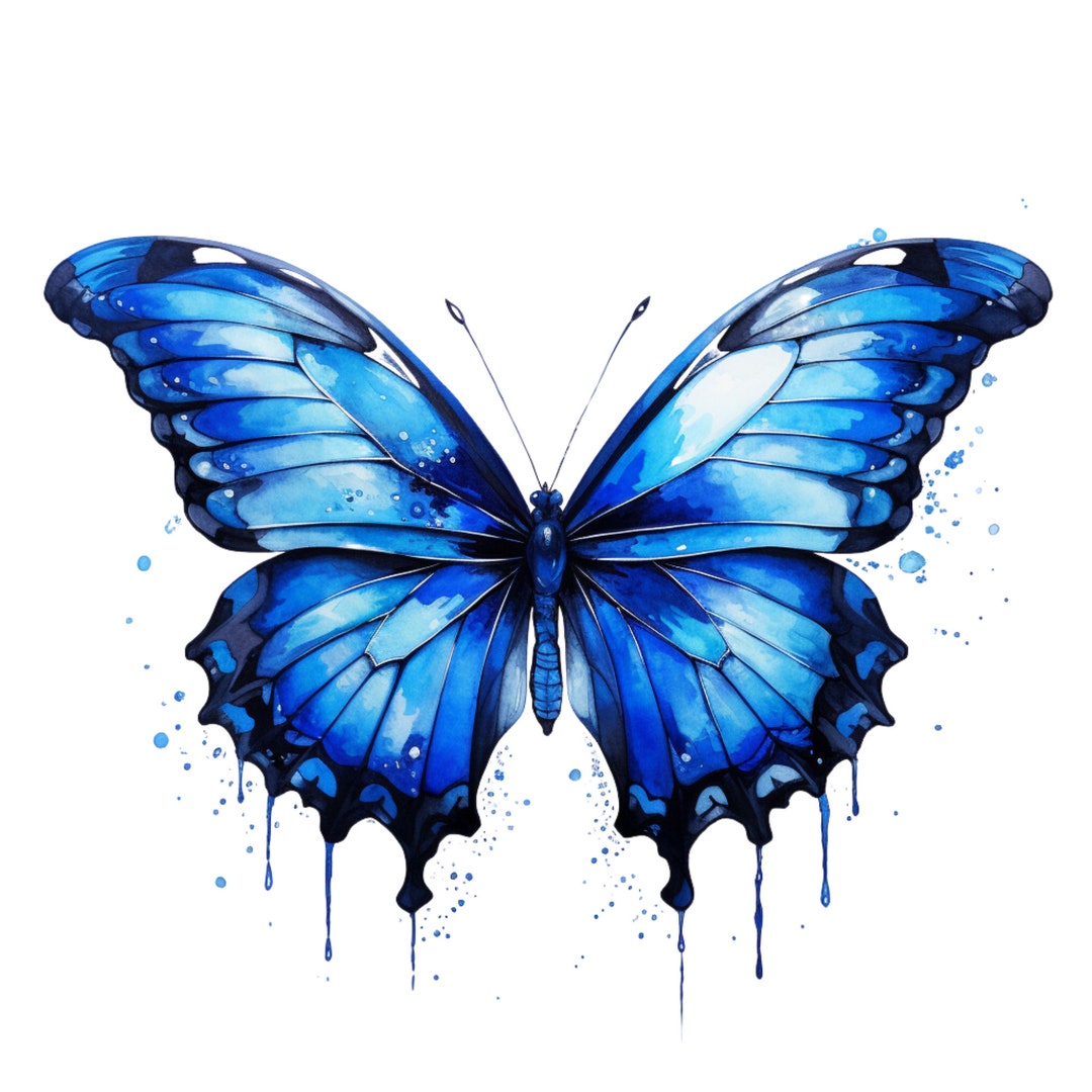 Watercolor Butterfly Fabric Panel ~ 4,5,6, 8, 10, 12, 14 Inch Fabric ...