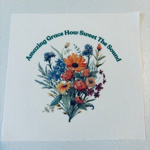 Amazing Grace -fabric Panel Square ~ 4,5,6, 8, 10, 12, 14 Inch Fabric ...