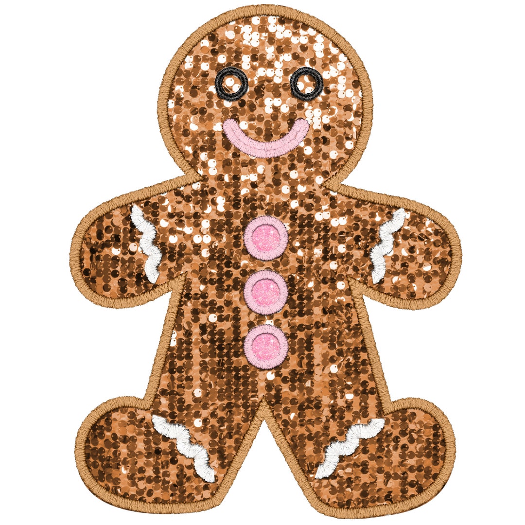 Gingerbread Man- Fabric Panel Square ~4"x4",5x5, 6x6,8x8,10x10,12x12 ...