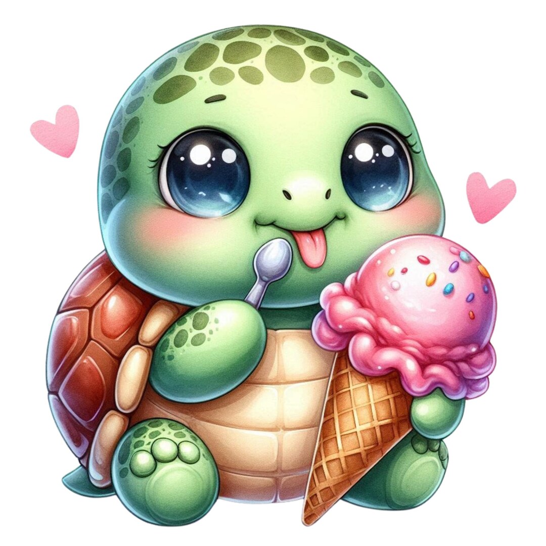 Cute Turtle & Cone - Fabric Panel Square ~4,5, 6, 8, 10, 12, 14 Inch ...