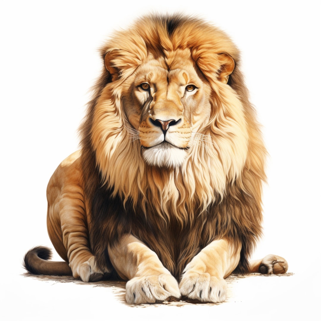 Lion-fabric Panel Square ~ 4,5,6, 8, 10, 12, 14 Inch for Sewing ...