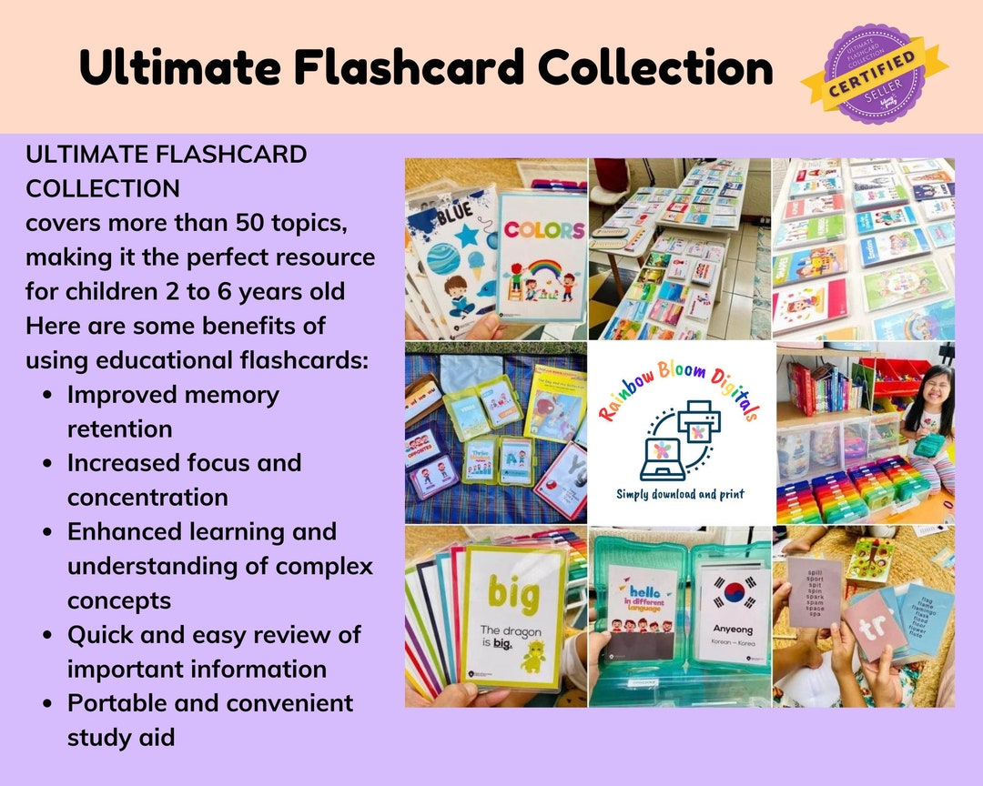 Ultimate Flashcard Collection Etsy