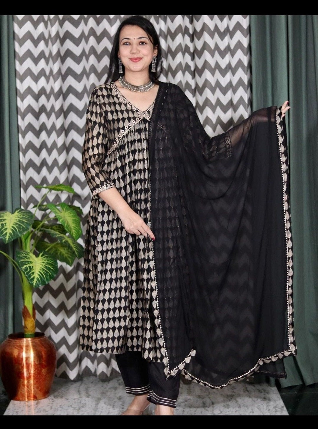 Indian Pakistani Anarkali Aliya Cut Dress 3 Pc UK - Etsy