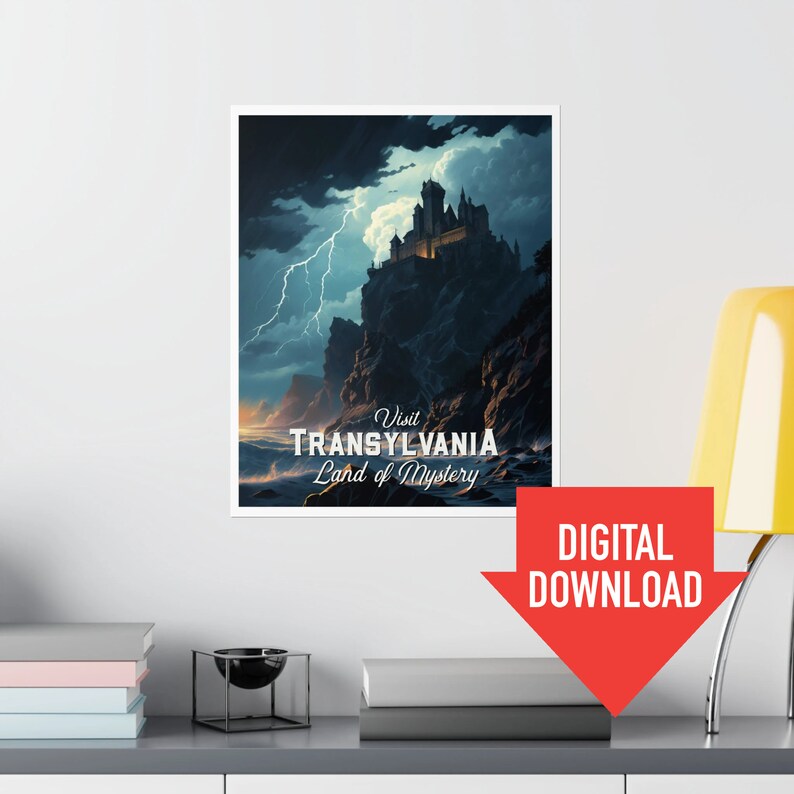 Transylvania, Land of Mystery Artwork Wall Art Decor Poster Digital ...