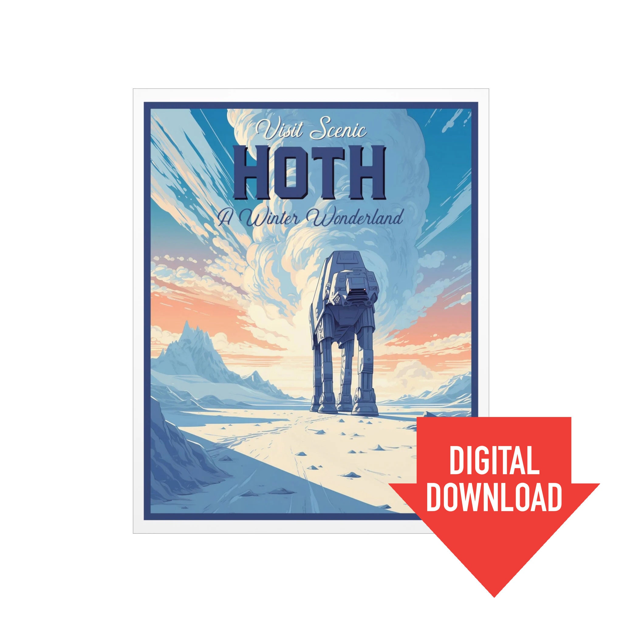 Star Wars Hoth Artwork Wall Art Decor Poster Digital Download - Etsy