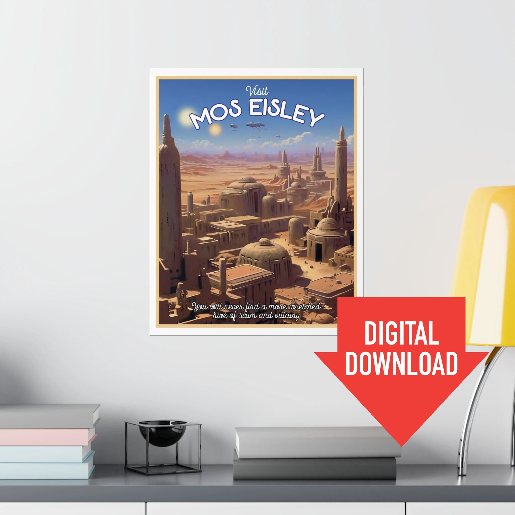 Star Wars Mos Eisley Artwork Wall Art Decor Poster Digital Download - Etsy